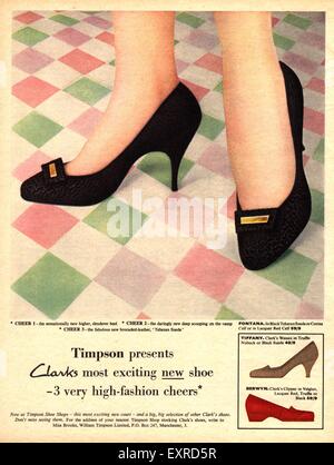 1950s UK Clarks Magazine Advert Stock Photo - Alamy