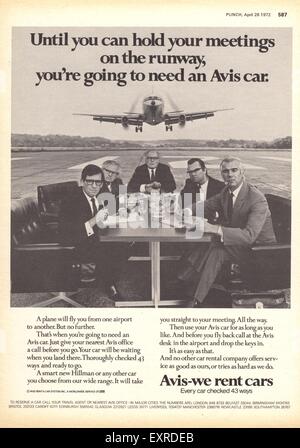 1970s USA Avis Magazine Advert Stock Photo - Alamy