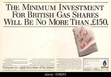 1980s UK British Gas Magazine Advert Stock Photo - Alamy