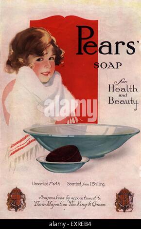 1920s UK Pears Magazine Advert Stock Photo - Alamy