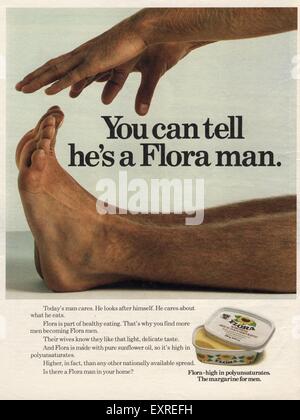 1980s UK Flora Magazine Advert Stock Photo - Alamy