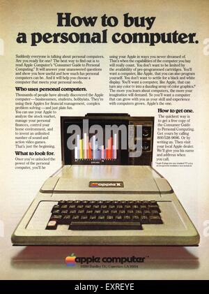 1970s USA Apple Magazine Advert Stock Photo - Alamy