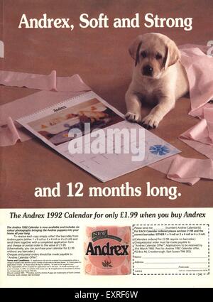 1970s UK Andrex Magazine Advert Stock Photo - Alamy