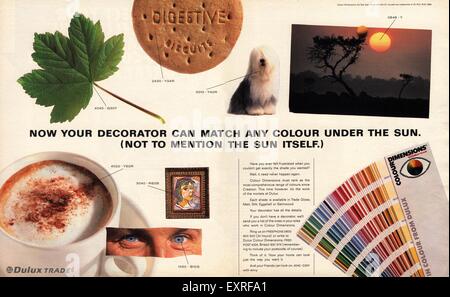 1980s UK Dulux Magazine Advert Stock Photo - Alamy