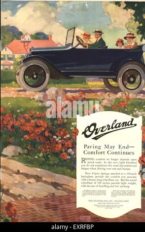 1910s USA Overland Magazine Advert Stock Photo - Alamy