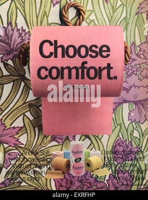 1970s UK Andrex Magazine Advert Stock Photo - Alamy