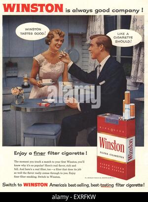 1950s USA Winston Magazine Advert Stock Photo - Alamy
