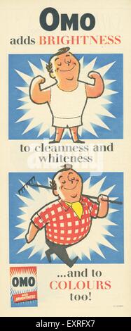 1950s UK Omo Magazine Advert Stock Photo - Alamy