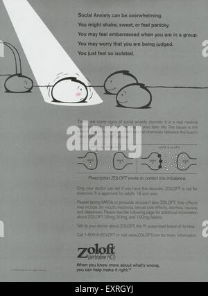 2000s USA Zoloft Magazine Advert Stock Photo - Alamy