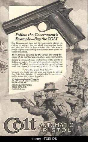 1910s USA Colt Magazine Advert Stock Photo - Alamy