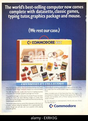 1980s UK Commodore Magazine Advert Stock Photo - Alamy