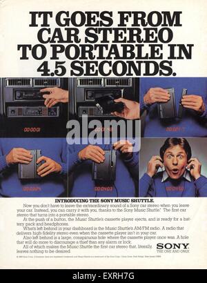 1980s USA Sony Magazine Advert Stock Photo - Alamy