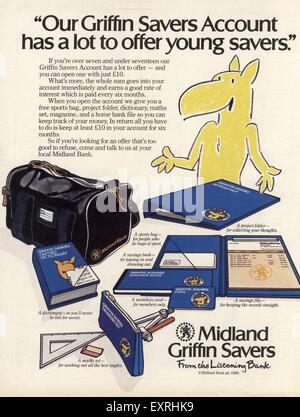1980s UK Midland Bank Magazine Advert Stock Photo - Alamy