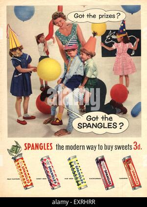 1950s UK Spangles Magazine Advert Stock Photo - Alamy