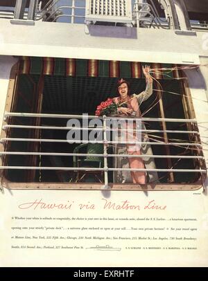 1930s USA Matson Line Magazine Advert Stock Photo - Alamy