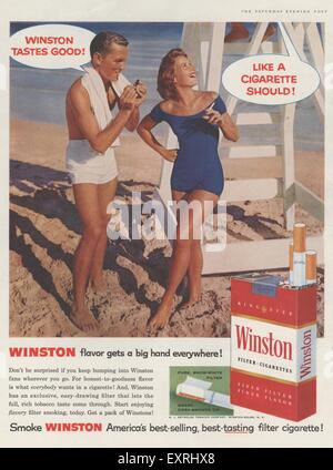 1950s USA Winston Magazine Advert Stock Photo - Alamy