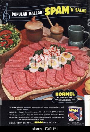 1940s USA Spam Magazine Advert Stock Photo - Alamy
