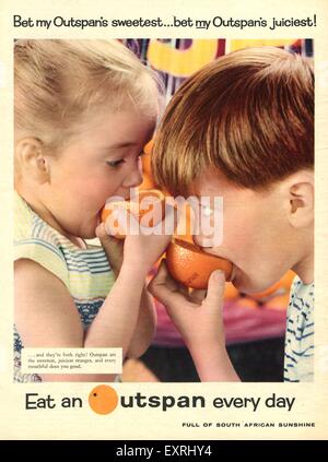 1950s UK Outspan Magazine Advert Stock Photo - Alamy