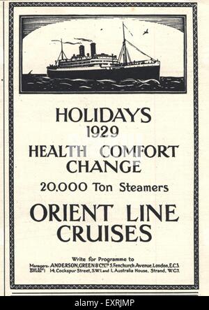 1920s UK Orient Line Poster Stock Photo - Alamy