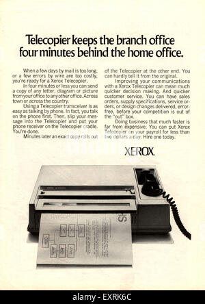 1970s USA Xerox Magazine Advert Stock Photo - Alamy