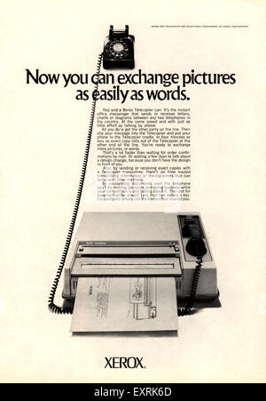 1970s USA Xerox Magazine Advert Stock Photo - Alamy