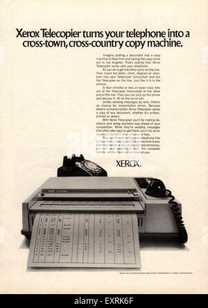 1970s USA Xerox Magazine Advert Stock Photo - Alamy