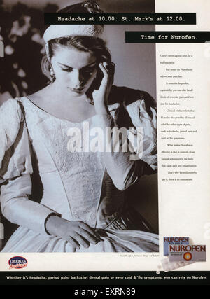 1990s UK Nurofen Magazine Advert Stock Photo - Alamy