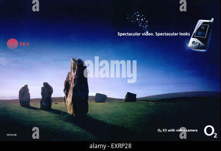 2000s UK O2 Magazine Advert Stock Photo - Alamy