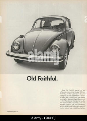 1970s USA Volkswagen Magazine Advert Stock Photo - Alamy