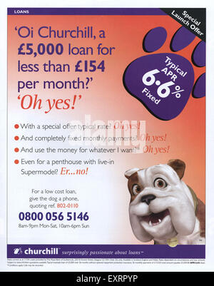 2000s UK Churchill Insurance Magazine Advert Stock Photo - Alamy
