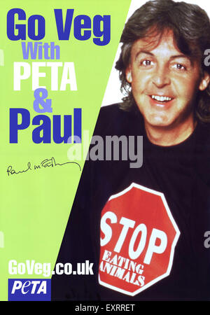 1990s UK PETA Poster Stock Photo - Alamy