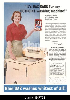 1950s UK Daz Magazine Advert Stock Photo - Alamy