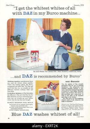 1950s UK Daz Magazine Advert Stock Photo - Alamy