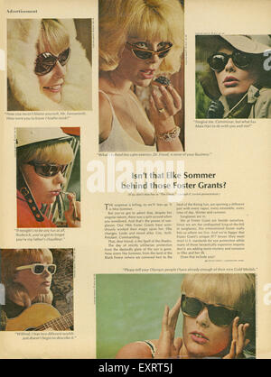 1960s USA Foster Grants Magazine Advert Stock Photo - Alamy