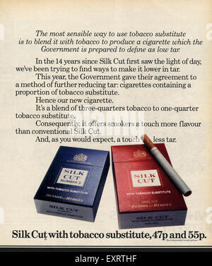 1970s UK Silk Cut Magazine Advert Stock Photo - Alamy