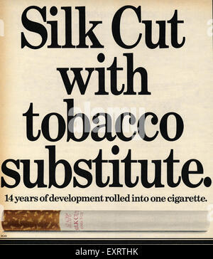 1970s UK Silk Cut Magazine Advert Stock Photo - Alamy