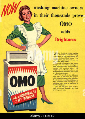 1950s UK Omo Magazine Advert Stock Photo - Alamy