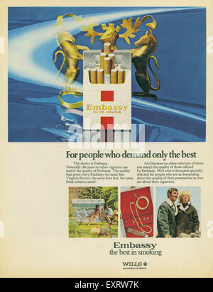 1960s UK Embassy Magazine Advert Stock Photo - Alamy