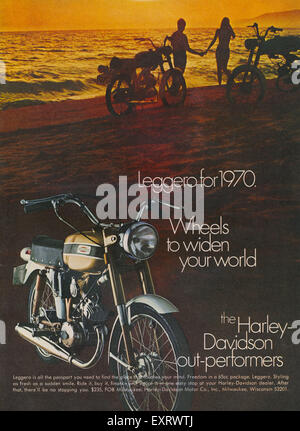 1970s USA Harley-Davidson Magazine Advert Stock Photo - Alamy