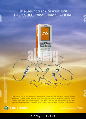 2000s UK Sony Ericsson Magazine Advert Stock Photo - Alamy