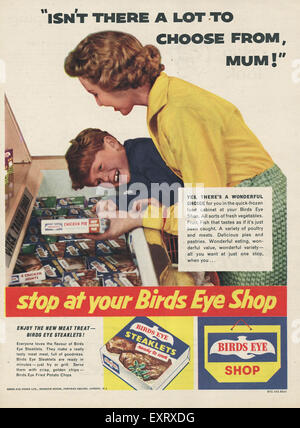 1950s UK Birds Eye Magazine Advert Stock Photo - Alamy