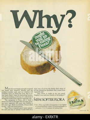 1970s UK Flora Magazine Advert Stock Photo - Alamy