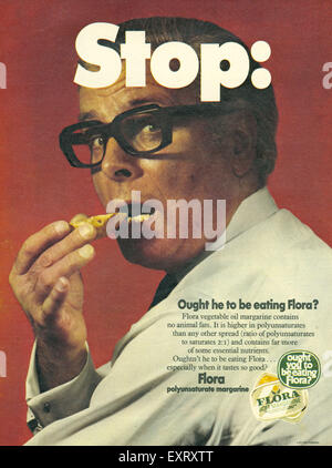 1970s UK Flora Magazine Advert Stock Photo - Alamy
