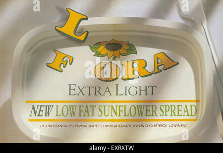 1980s UK Flora Magazine Advert Stock Photo - Alamy