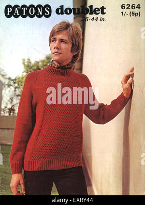 1970s UK Patons Knitting Patterns Stock Photo - Alamy