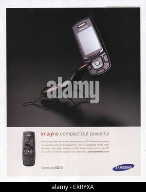 2000s UK Samsung Magazine Advert Stock Photo - Alamy