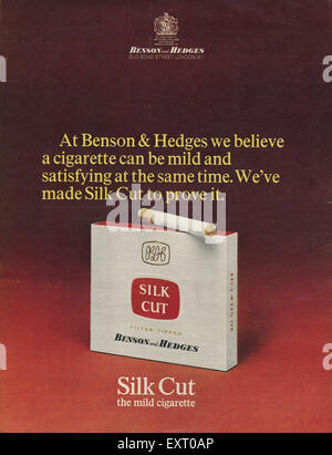 1960s UK Silk Cut Magazine Advert Stock Photo - Alamy