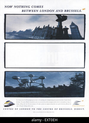 1990s UK Eurostar Magazine Advert Stock Photo - Alamy
