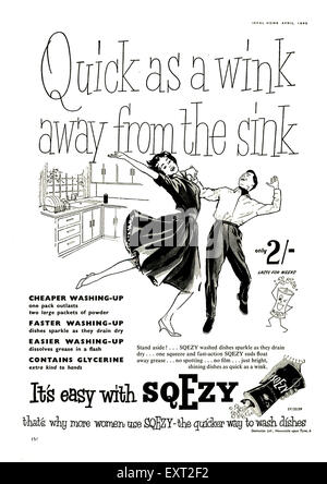 Woman Washing Up 1960s Stock Photo - Alamy