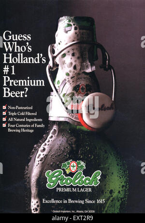1990s UK Grolsch Magazine Advert Stock Photo - Alamy